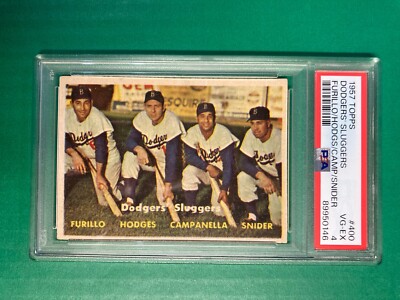 1957 Topps #400 Dodgers Sluggers PSA 4 Brooklyn Dodgers Just Graded ...