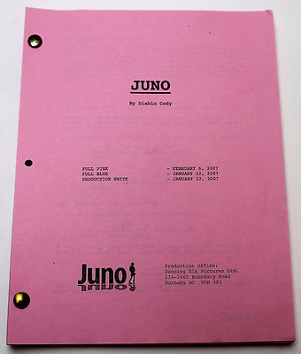 JUNO / Diablo Cody 2007 Screenplay ELLEN PAGE & MICHAEL CERA unplanned ...