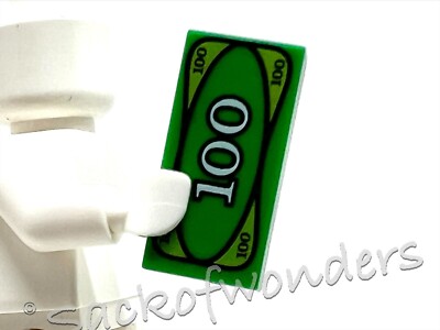 NEW LEGO Green " $100 " Dollar Money Bill Decoration Part - Minifigure ...