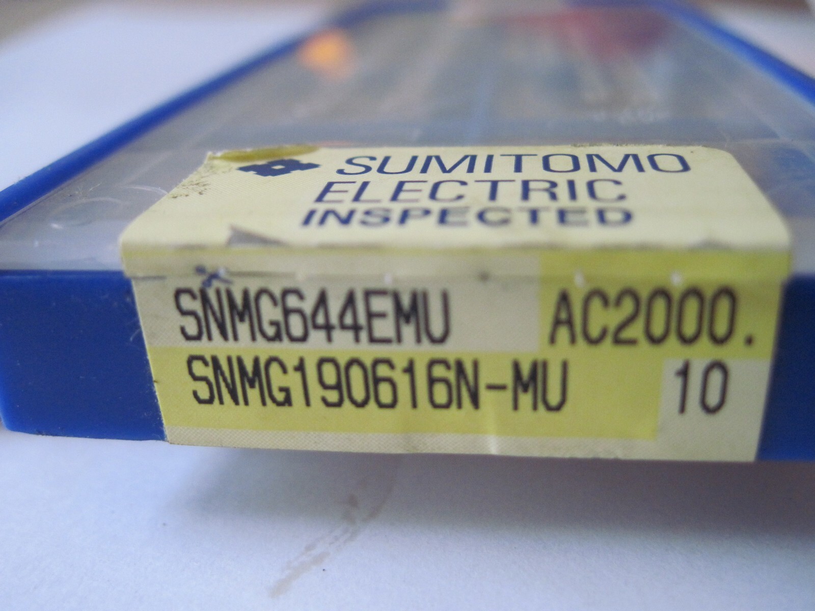 (Qty 10) Sumitomo SNMG644EMU AC2000 Carbide Turning Inserts SNMG190616N ...