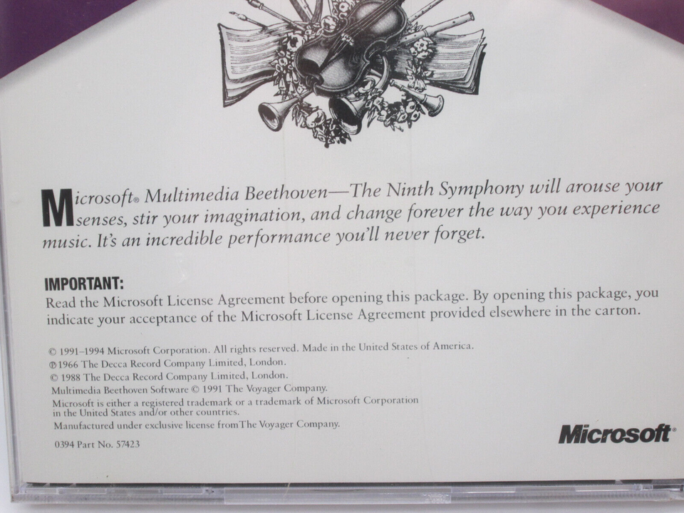 Microsoft Multimedia Beethoven 9th Symphony (Interactive CD for Windows ...