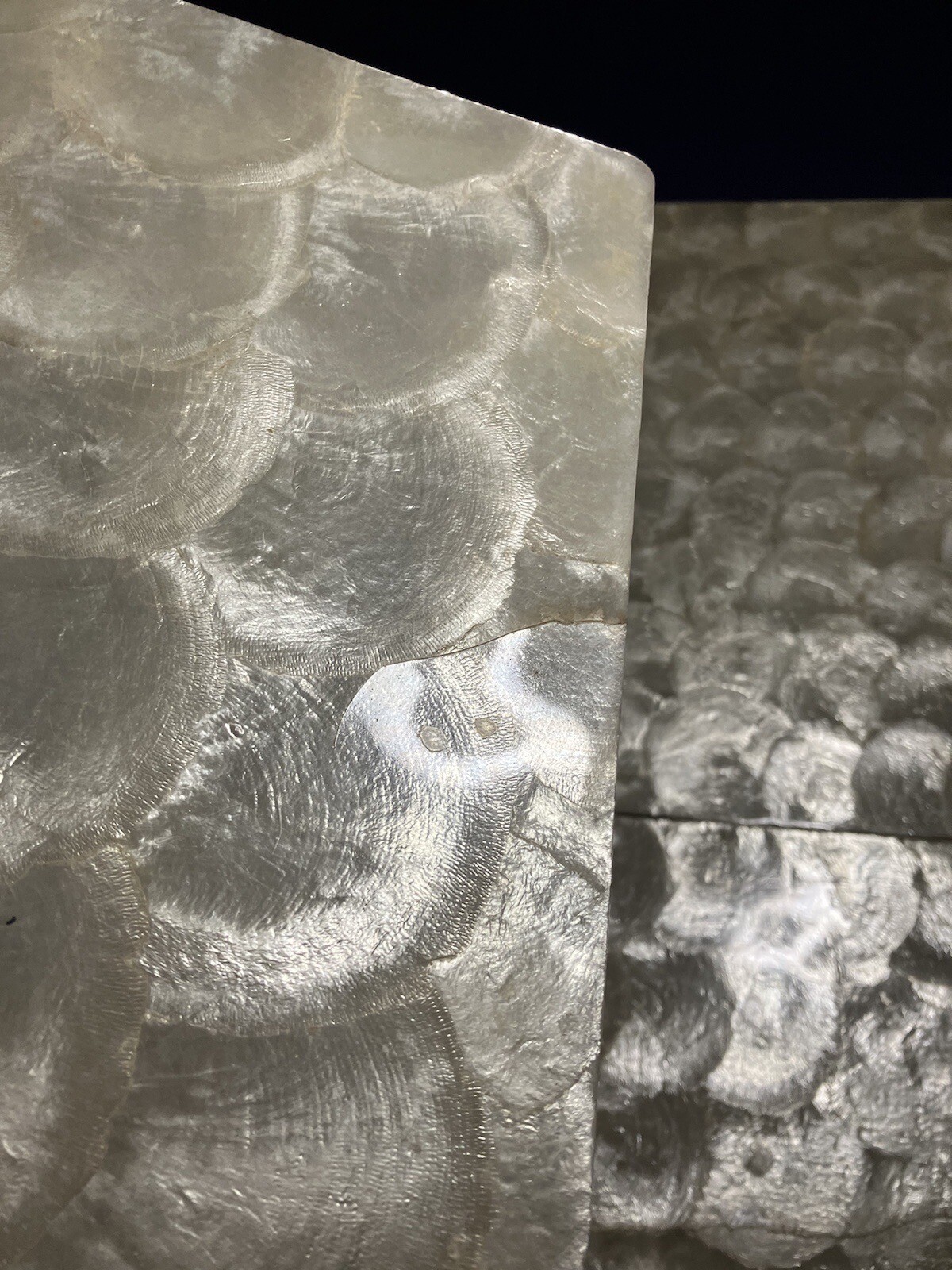 Capiz Shell Placemats Mother of Pearl Cork Back Lot of 6 Vintage 13x13 ...