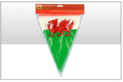 Wales Welsh Dragon Flag Triangle Bunting Flags World Cup Football Rugby ...