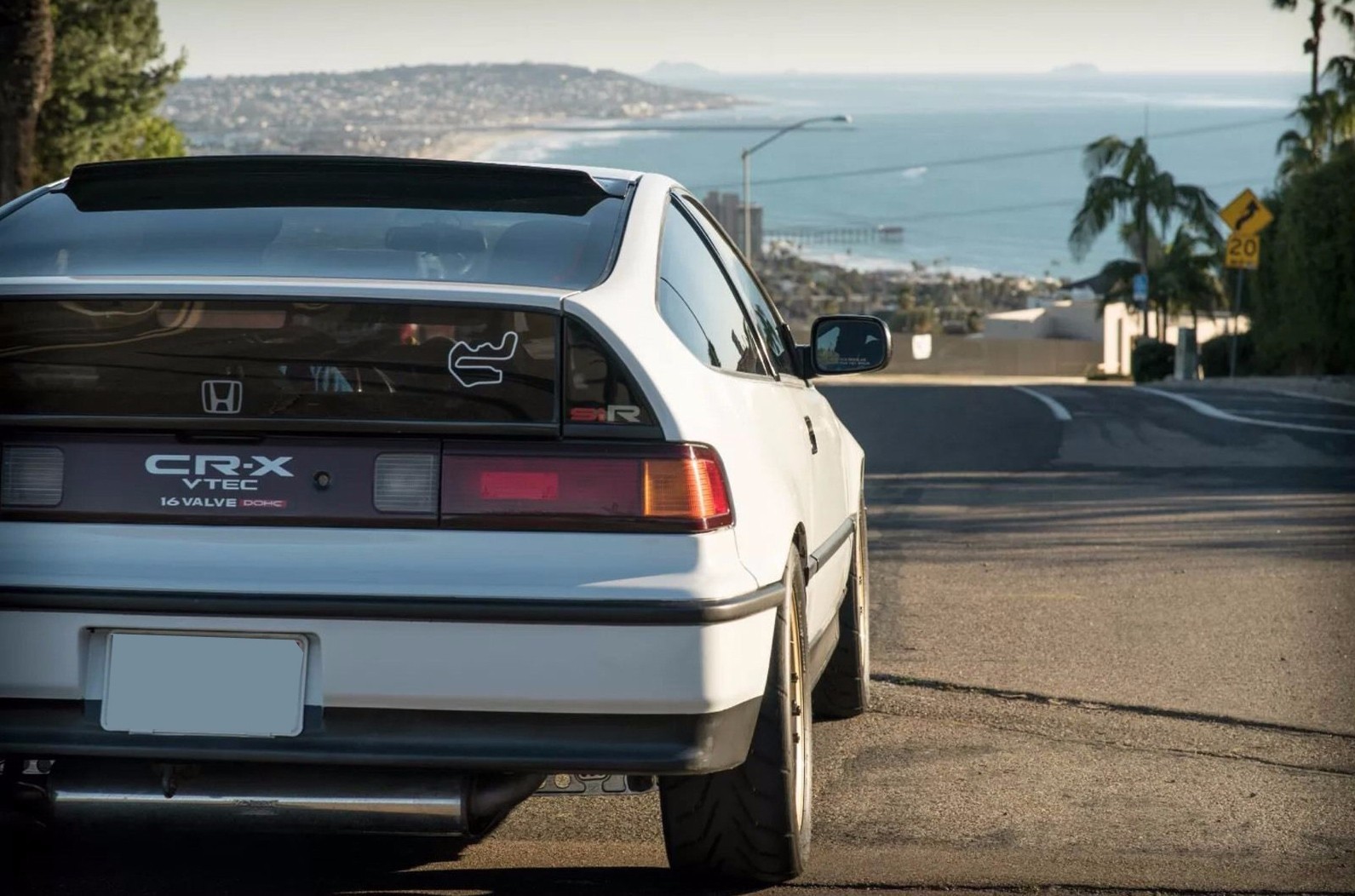 HIC USA 1988-1991 Honda CRX Rear Roof Window Visor Spoiler | H99884 | Black