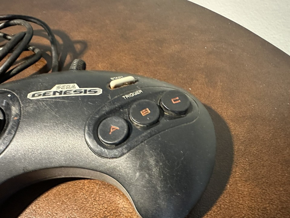 Red Button Sega Genesis Controller 3 Button Authentic Original Model ...