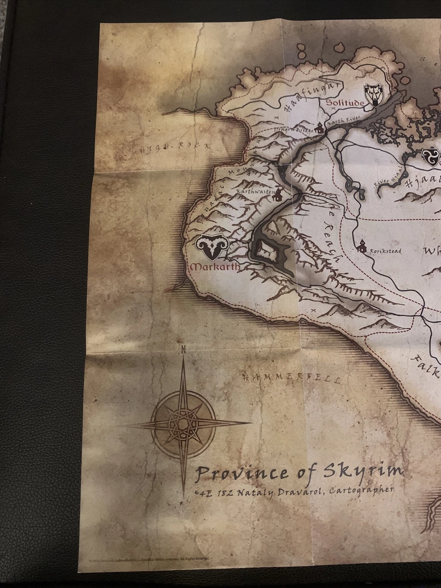 Elder Scrolls Skyrim Map