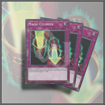 YuGiOh Magic Cylinder x3 | YUGI'S DECK ️ SUPER RARE CARD ️ 1ST EDITION ...