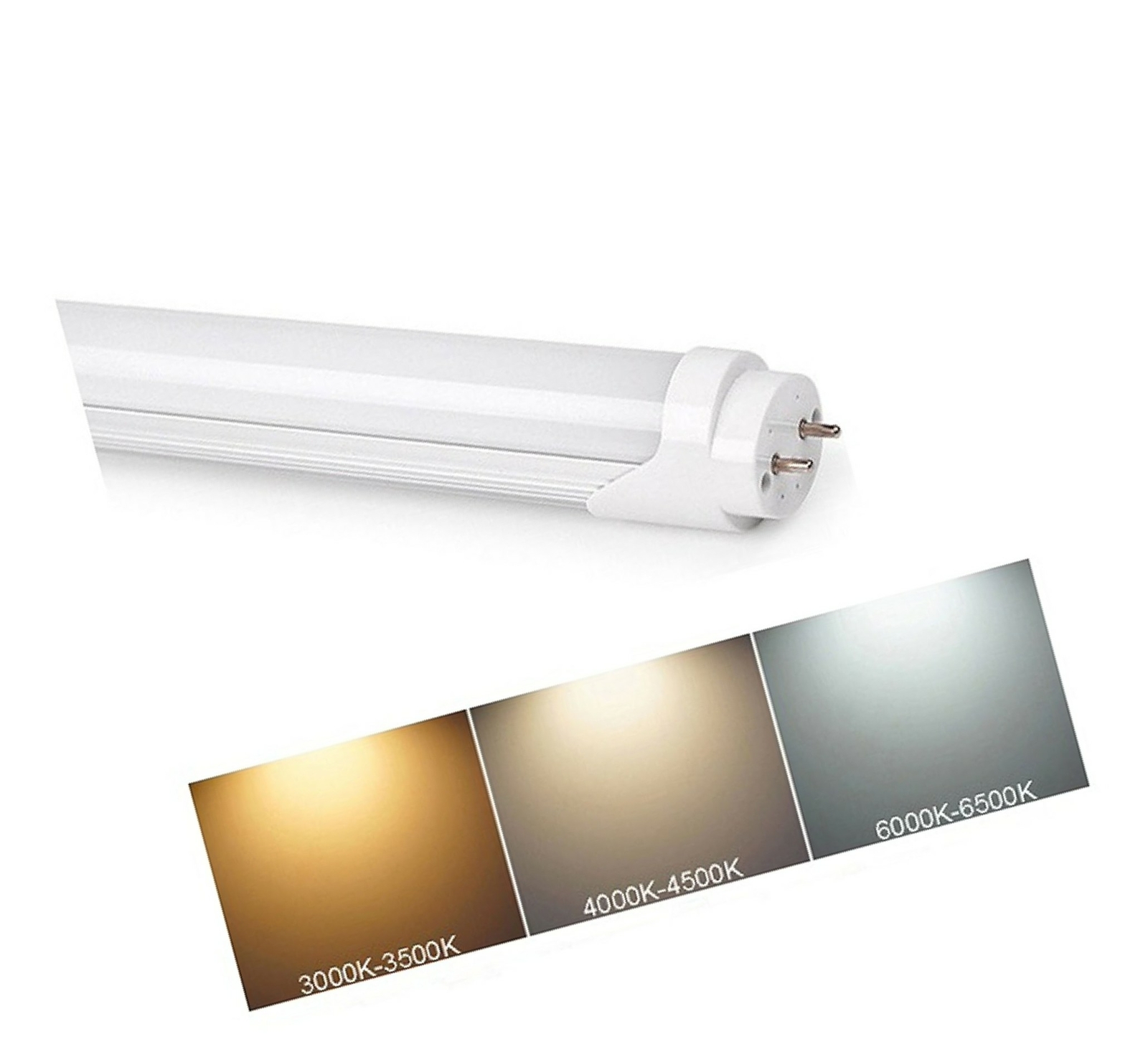 25 Pack Single-End Power T8 LED Bulbs 4 ft Tube 6000K Cool White 22W ...