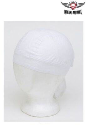 Plain White Cotton Doo Rag Cap For Fashion & Biker Rider 12 Pcs Pack | eBay
