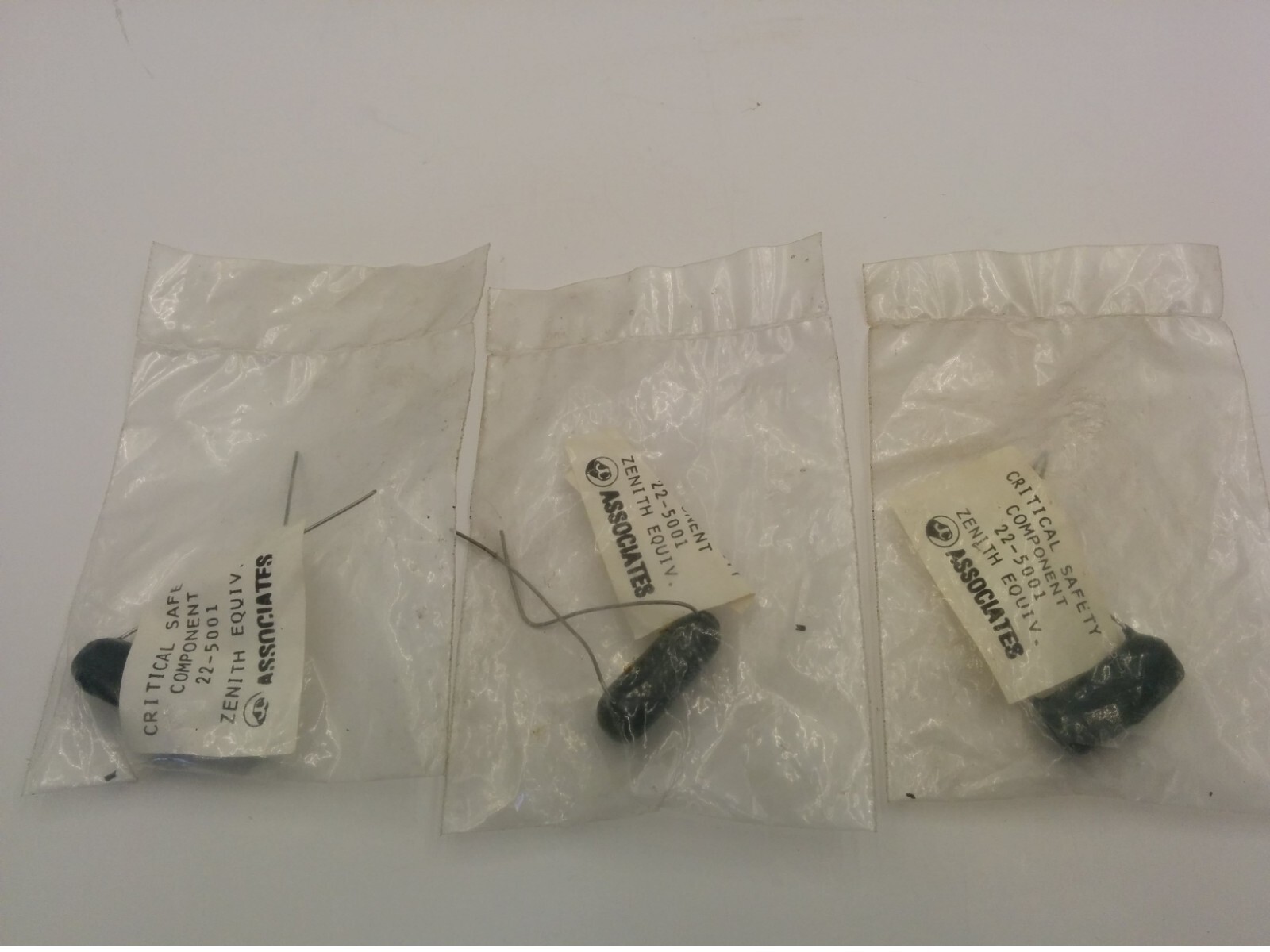 VINTAGE ZENITH 22-5001 CAPACITOR, CRITICAL SAFETY COMPONENT (LOT OF 3 ...