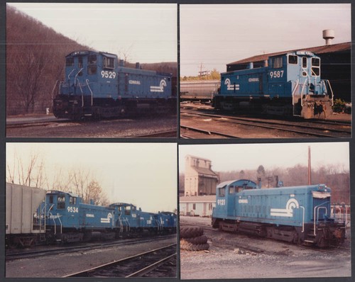 FOUR Conrail diesel locomotive photos EMD SW1500 9534 9529 9587 9121 | eBay