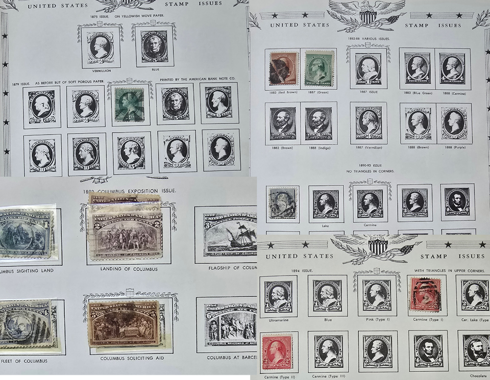 US Postage Stamp Collection in Vintage The Capitol United States Stamp ...