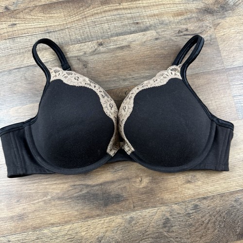 42B Boost Plunge Bra Cotton Blend Cool Soft BLACK Tan Cacique Lane ...