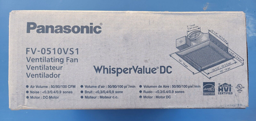 Panasonic FV-0510VS1 WhisperValue DC Pick-A-Flow, 50-80-100 CFM ...