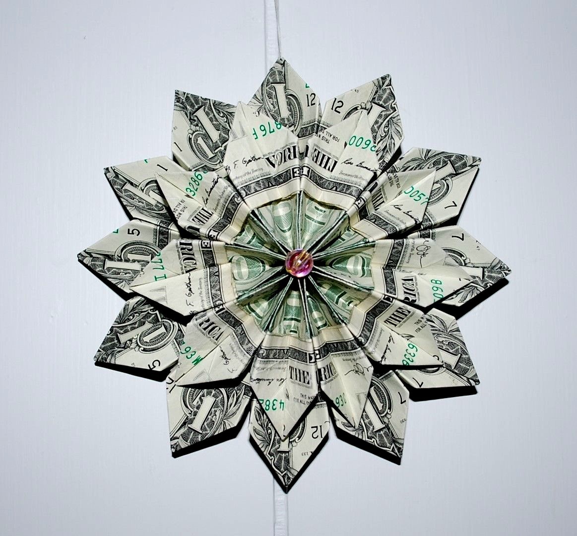 Origami Money Wreath Origami Jewelry From Paper Money Make