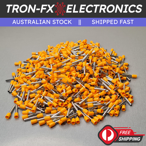 1000Pcs E4018 12AWG 4.0mm² ORANGE Insulated Ferrule Bootlace Terminal ...