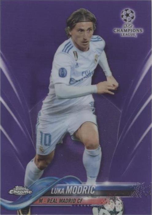 2017-18 Topps Chrome UCL - Luka Modric #38 Purple Refractor /250 for ...