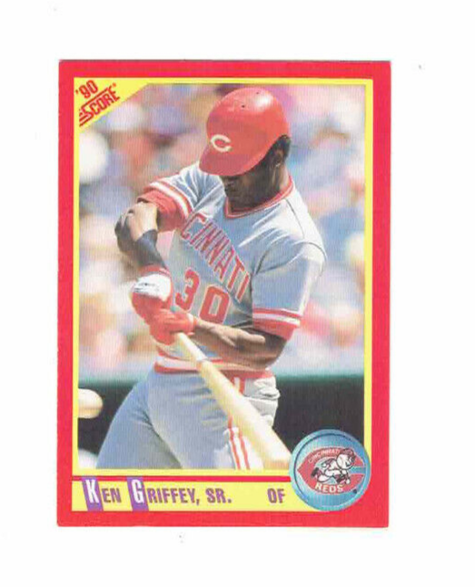 Ken Griffey SR Cincinnati Reds OF #338 Score 1990 Jersey ERROR Baseball ...