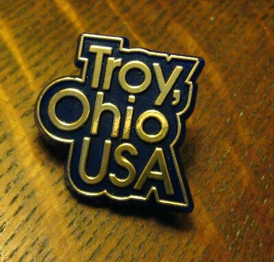 Troy Ohio USA Vintage Lapel Pin - Buckeye State City Travel Souvenir ...