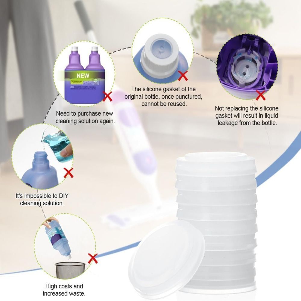 5Pcs DIY Wet Jet Mop Bottle Cap Bottle Refill Container for Swiffer | eBay