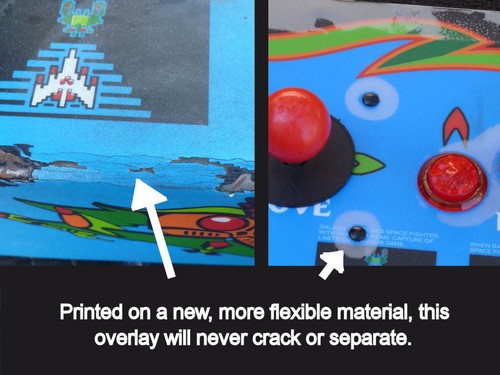 Multicade Galaga Control Panel Overlay without trackball | eBay