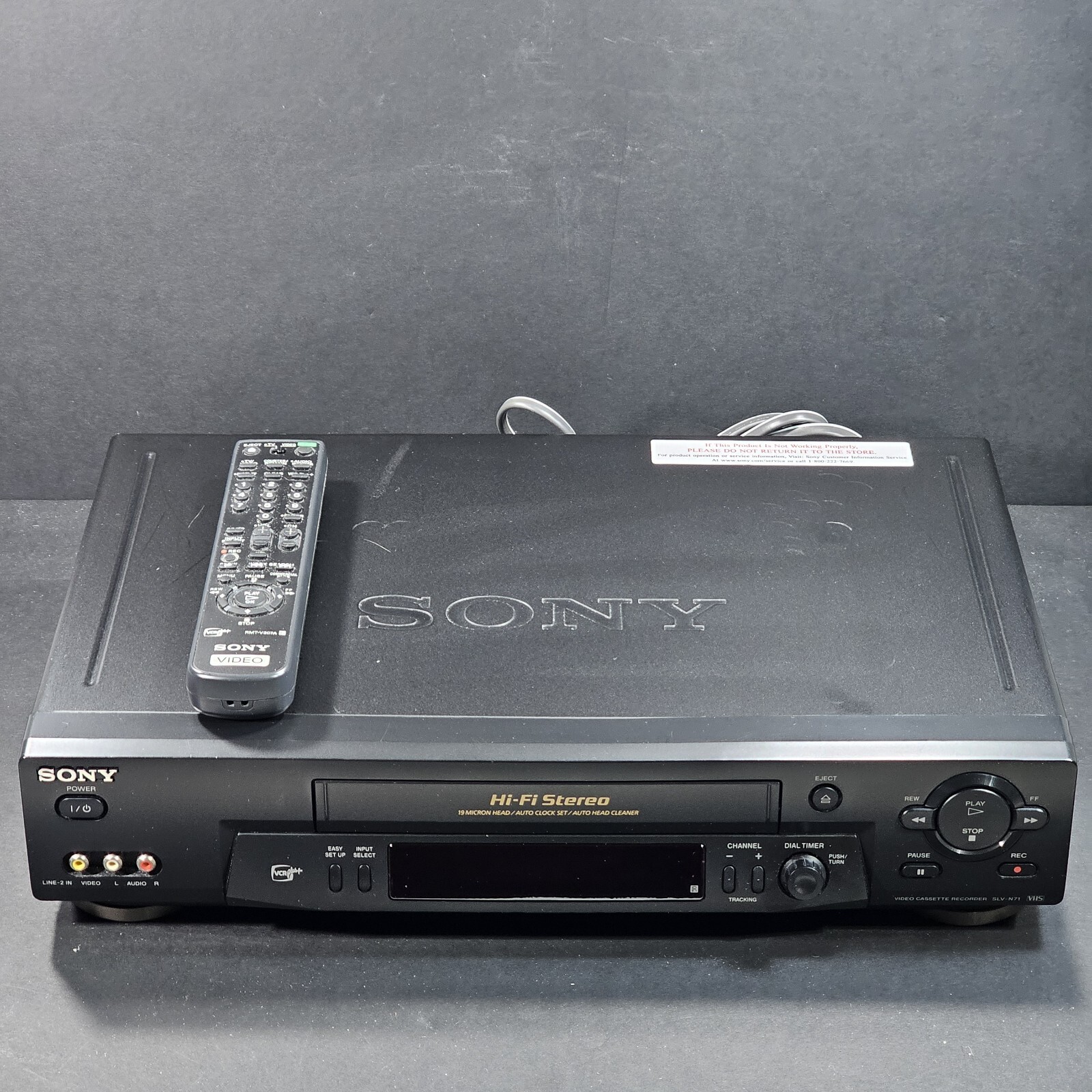 Sony SLV-N71 VHS VCR Player 4 Head Hi Fi Video Cassette Recorder with ...