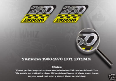 VINTAGE YAMAHA DT1 1968-1970 OIL TANK DECAL GRAPHIC | eBay