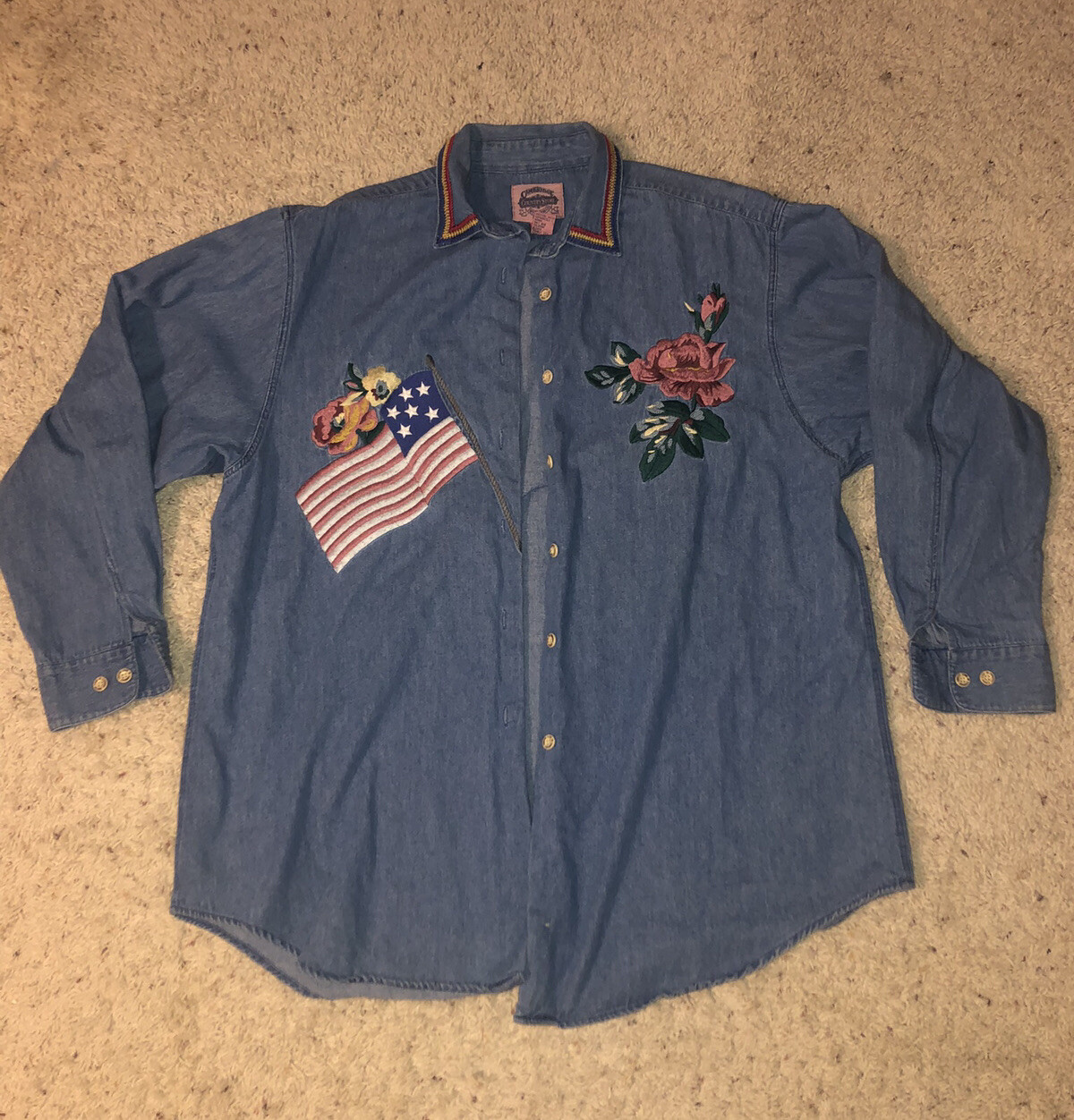 Cambridge Dry Goods Denim Shirt Women VINTAGE Button … - Gem