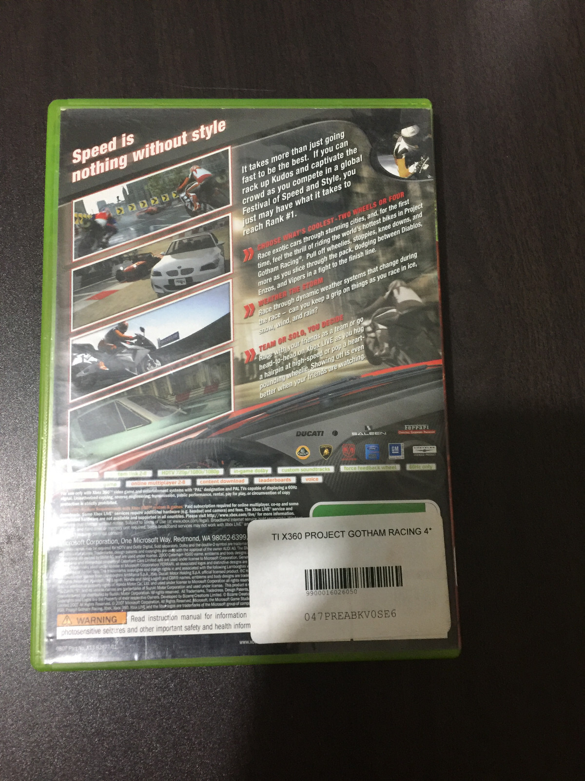 PGR project gotham racing xbox game xbox 360 car race | eBay Australia