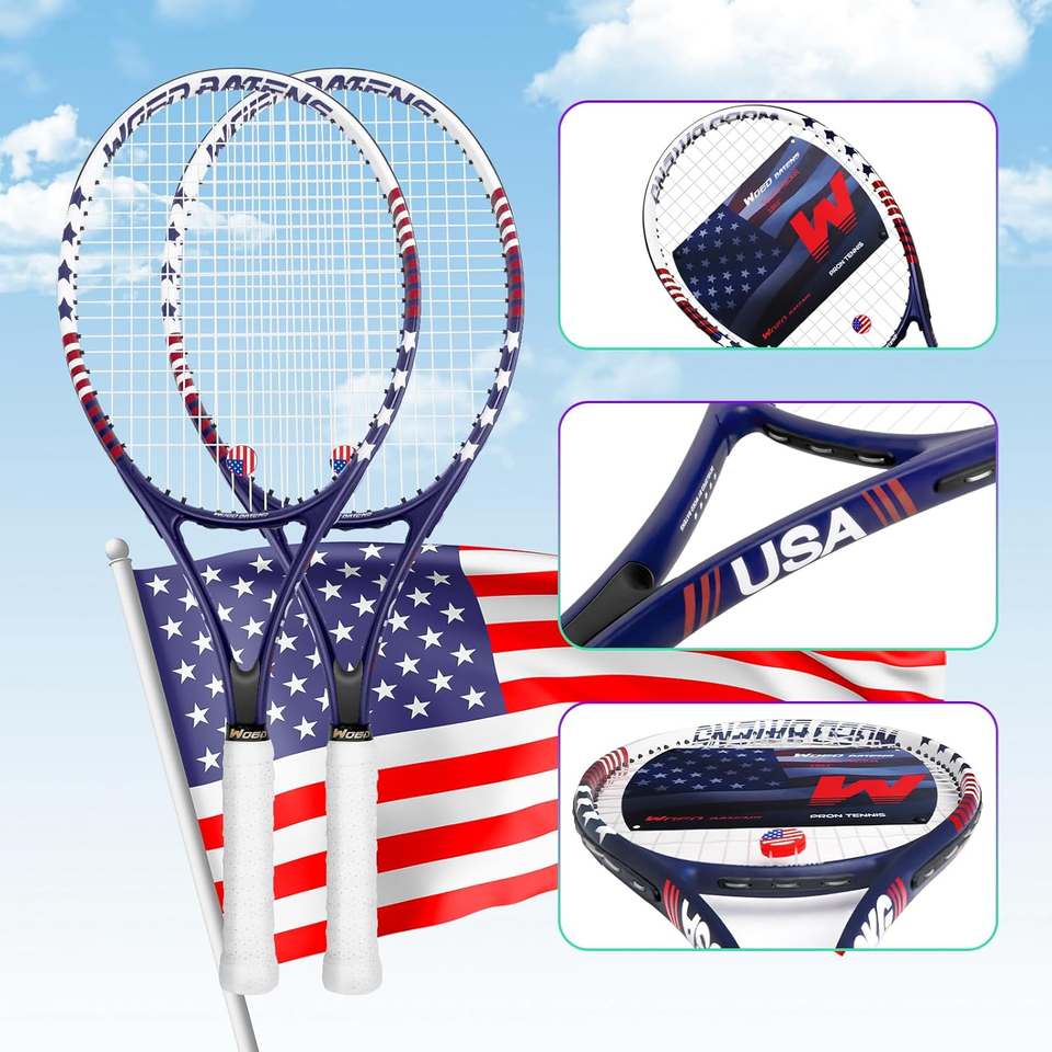Tennis Rackets for Adults 27 Inch Tennis Racquets Set Included Tennis ...