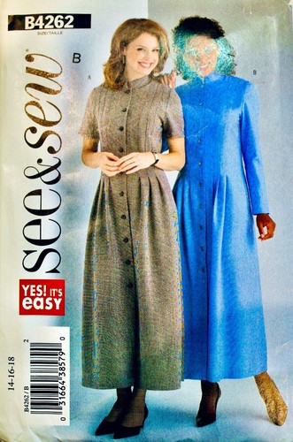 Butterick Pattern B4386 Size 8-14 Six Sew Easy Misses Petite Dresses ...