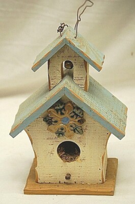 Wooden Rustic Bird House Nest Hanging Outdoor Garden Decor | eBay
