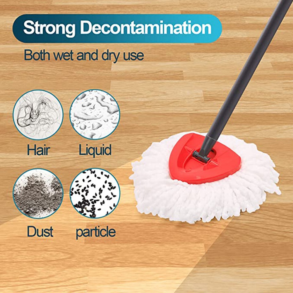 Spin Mop Replacement Head Mop Refill For Ocedar Triangle Swivel Mops | eBay