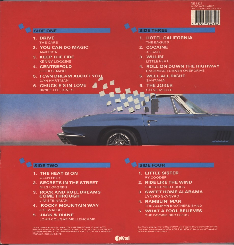 Drive Time USA - 2 x LP Vinyl Records - K-Tel NE 1321 - Various Artists ...