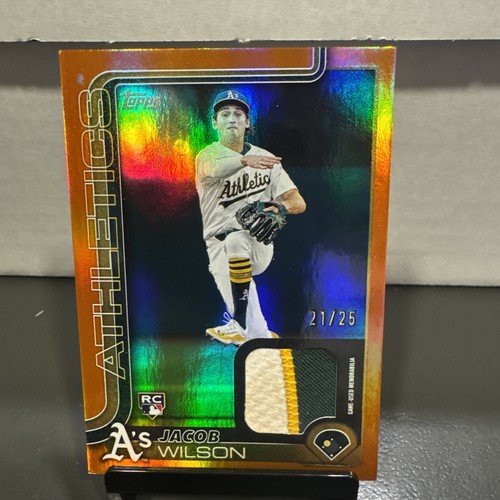 2025 Series One Jacob Wilson A’s Orange Game Used Patch /25 (RC) | eBay