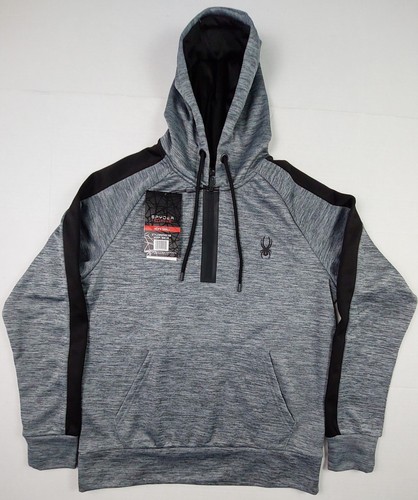 Spyder Active Performance Hoodie Pullover Mens Small Gray ProWeb NWT ...