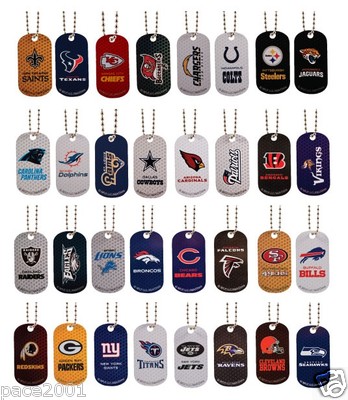 NFL Dog Tags Set of 32 | eBay