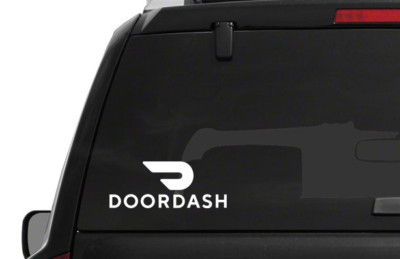 Doordash Delivery Driver Vinyl Decal Window bumper Sticker Sign Door ...
