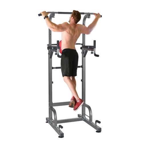 Power Tower Dip Station Adjustable Heavy Duty Pull Up Bar for Home Gym ...