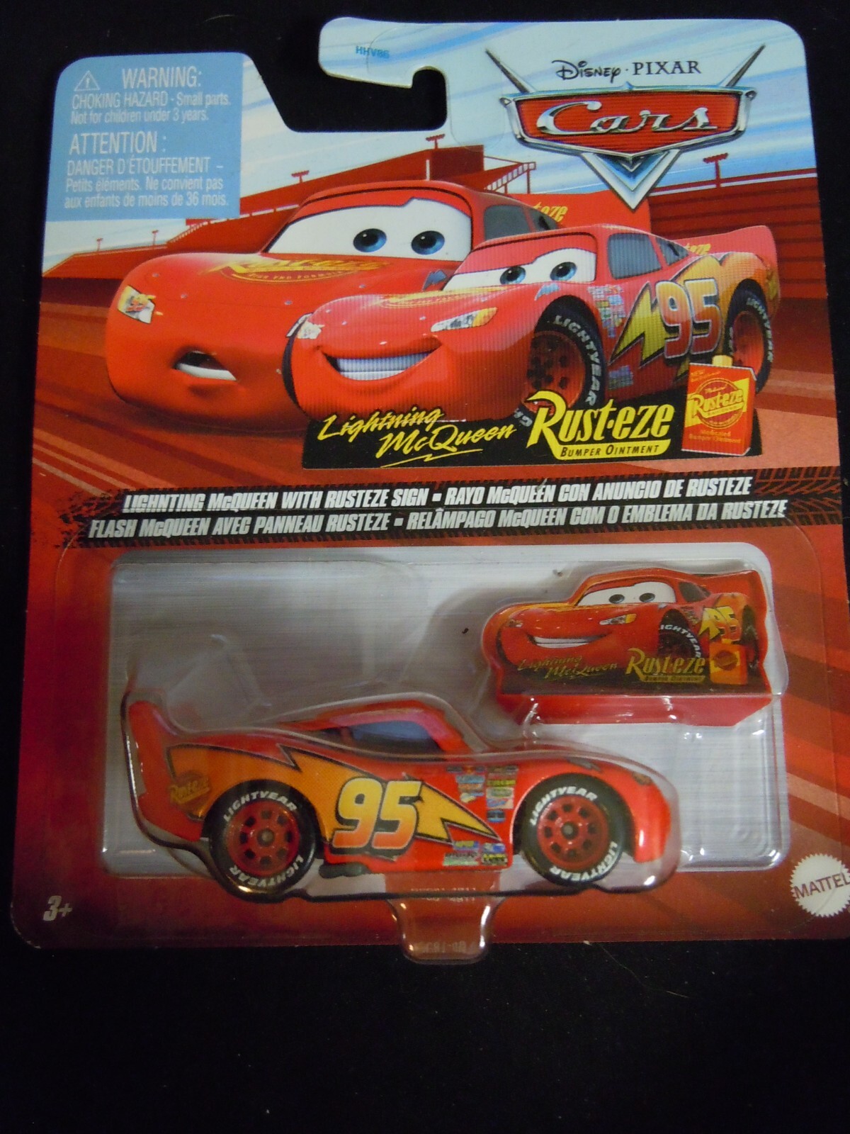 2022 Disney Pixar Cars *LIGHTNING McQueen* Metal w/sign Die Cast 1:55 Scale