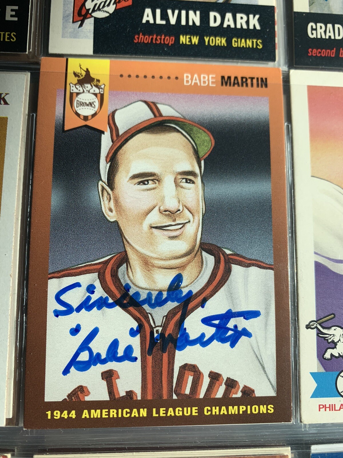 Babe Martin autographed baseball card | eBay