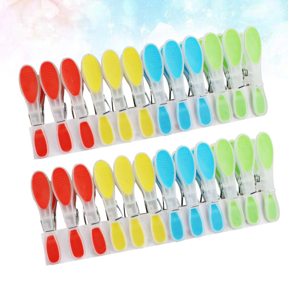 24pcs clothespins non nip clip clotheslines laundry pegs Clothes Line ...