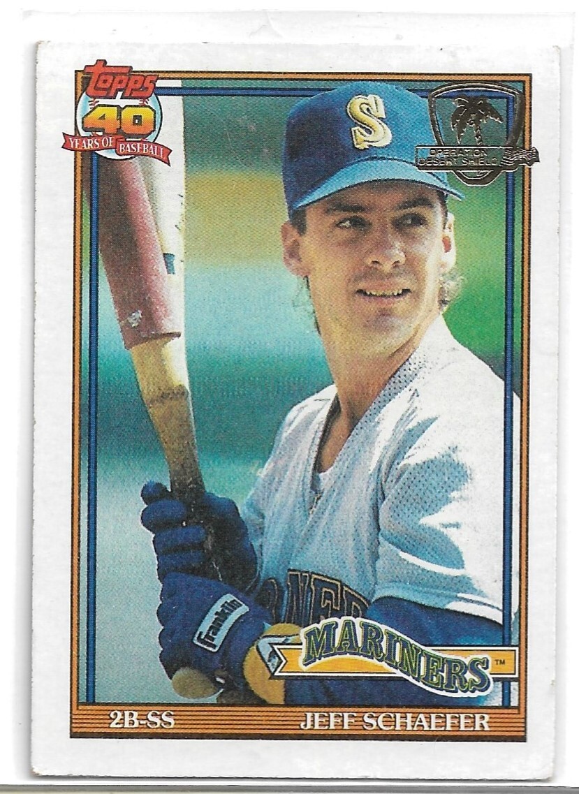 1991 TOPPS DESERT SHIELD JEFF SCHAEFER #681 MARINERS (B) | eBay