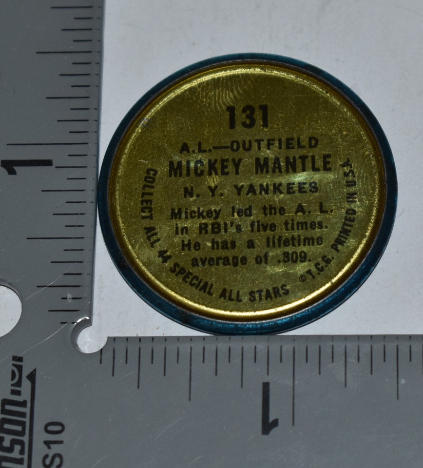 Vintage 1964 Topps Coin #131 Mickey Mantle All Star | eBay