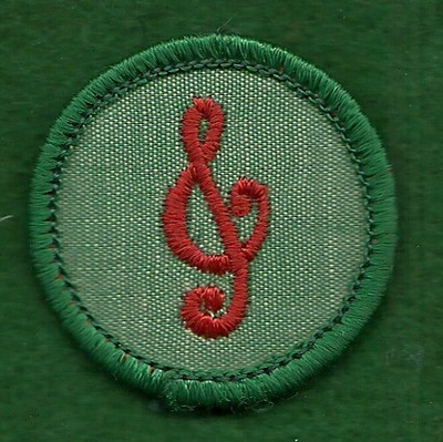 VINTAGE GIRL SCOUT BADGE - PLASTIC BACK - MUSICIAN - FREE SHIPPING | eBay