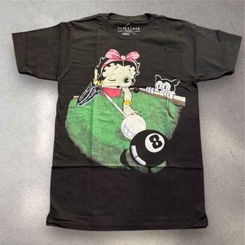 Betty Boop Pool 8 Ball Graphic T Shirt Black Y2K Cartoon Women Small | eBay