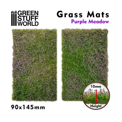 Green Stuff World Modelling Supply Grass Mat Cut-Out - Purple Meadow ...