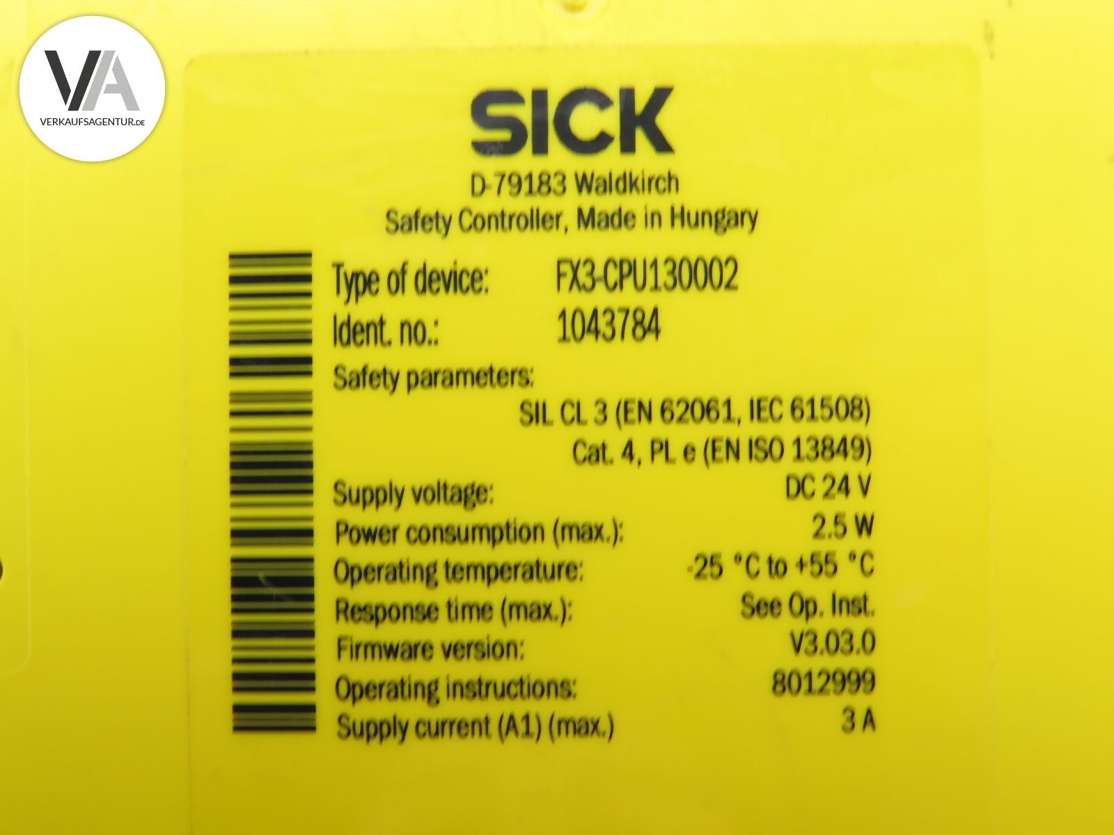 SICK FLEXI Soft Safety Controller CPU1 / FX3-CPU130002 / 1043784 | eBay