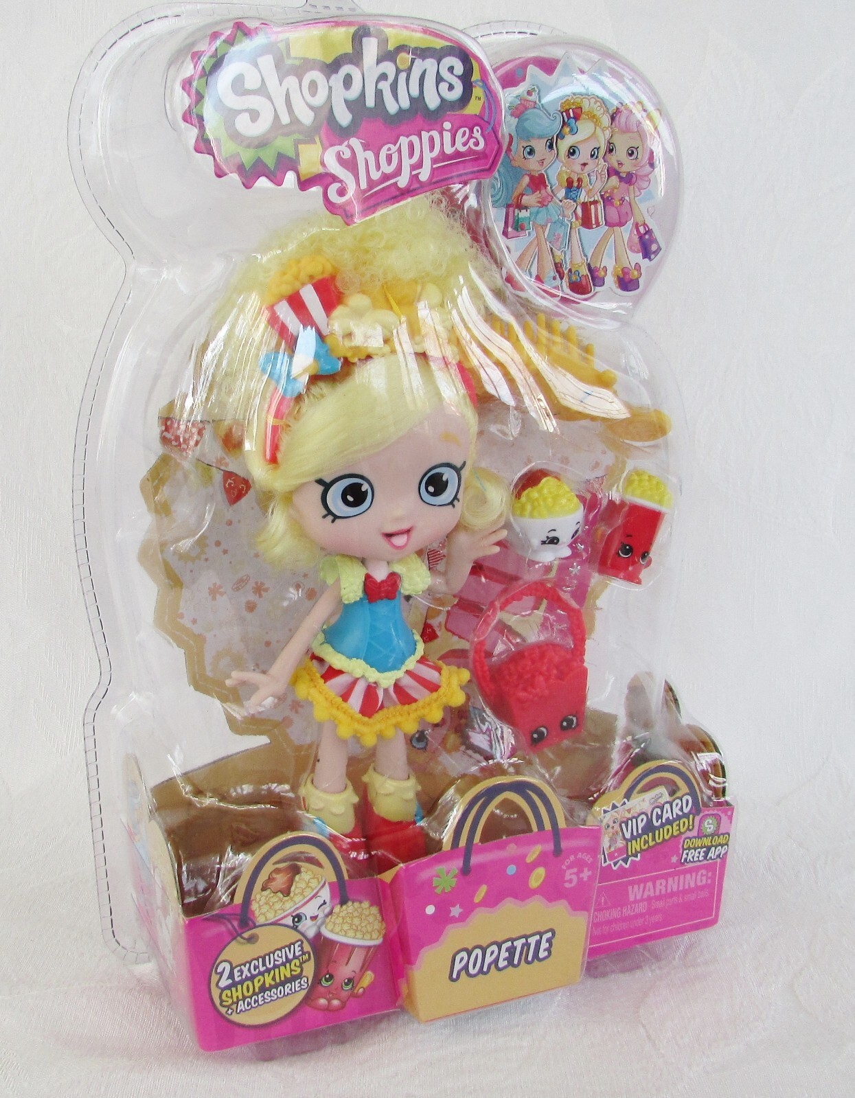 Shopkins Shoppies Popette Doll & 2 Exclusive Shopkins! NEW | eBay
