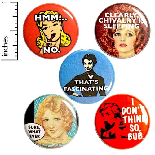 Sarcastic Fridge Magnets Sassy Vintage Women Funny Set 5 Pack Feminist ...
